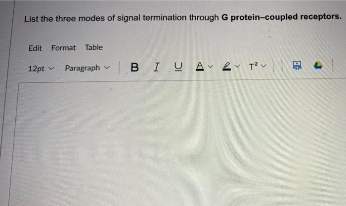 Solved List the three modes of signal termination through G | Chegg.com