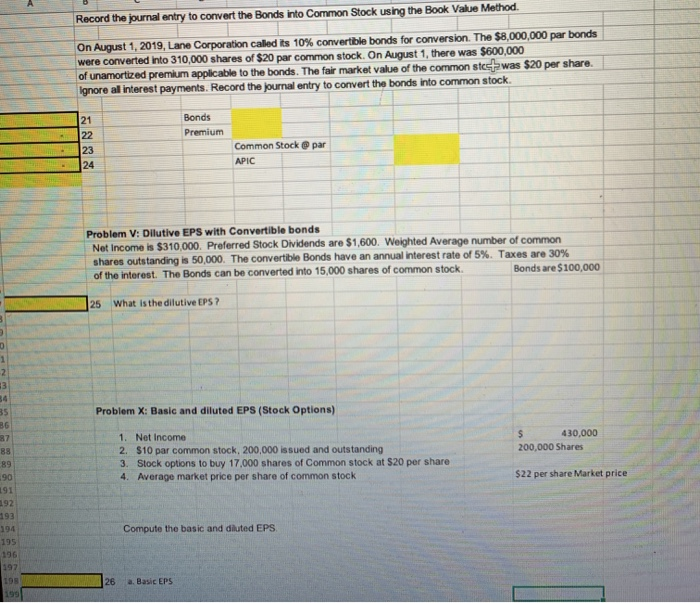 Solved Record the journal entry to convert the Bonds into | Chegg.com