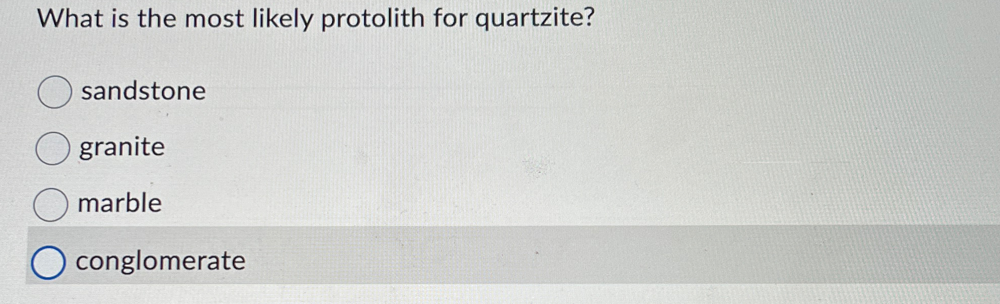 Solved What is the most likely protolith for | Chegg.com