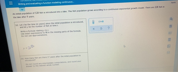 Solved III EXPONEN Writing and evaluating a function | Chegg.com