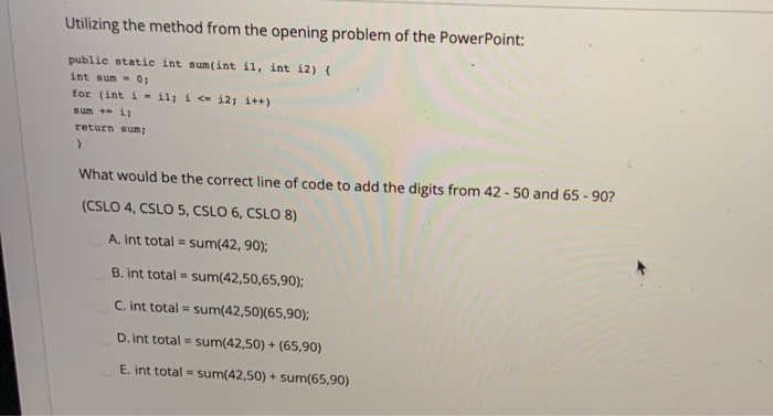 Solved Consider The Following Method Publie Statie Boolean 
