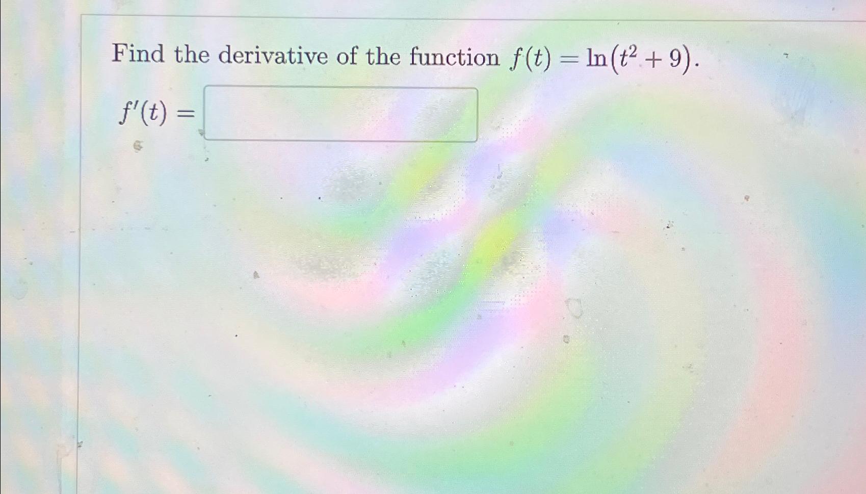 Solved Find the derivative of the function | Chegg.com