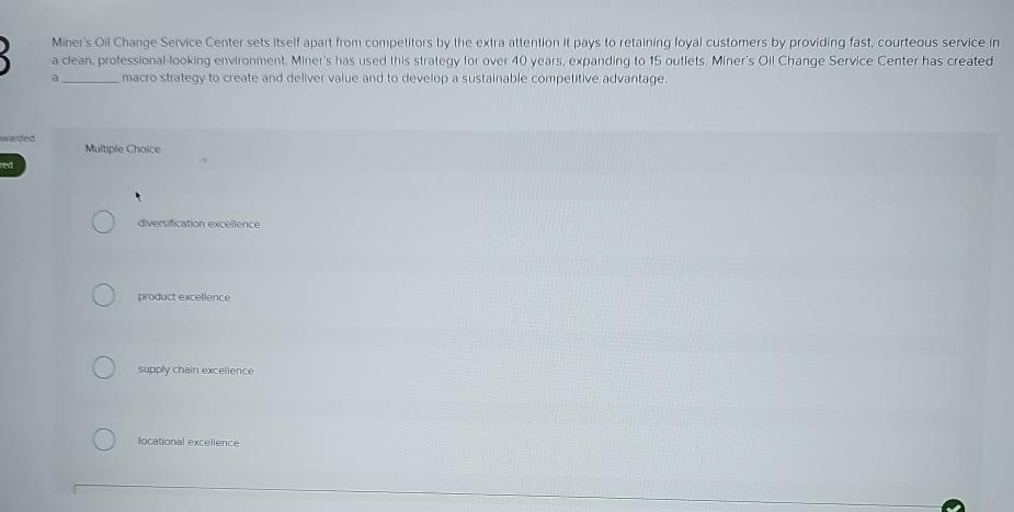 Solved Miner's Oil Change Service Center sets itself apat | Chegg.com