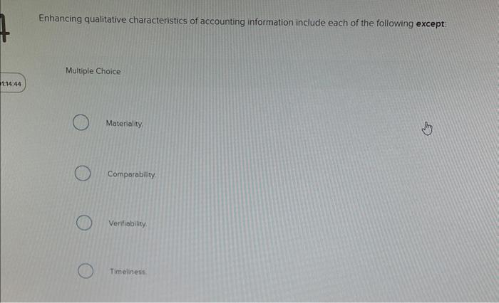 Solved Enhancing qualitative characteristics of accounting | Chegg.com