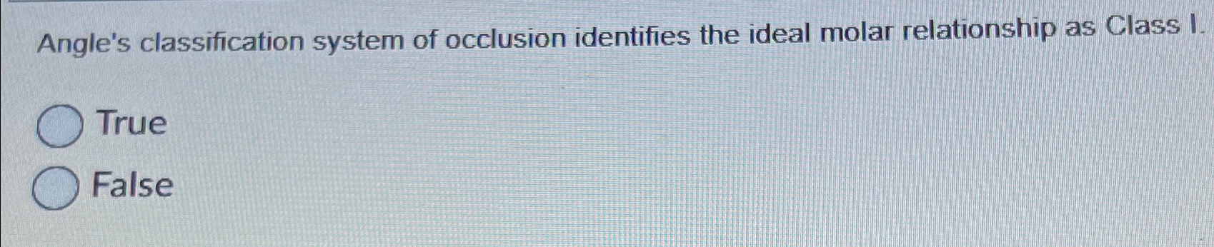 Solved Angle's classification system of occlusion identifies | Chegg.com