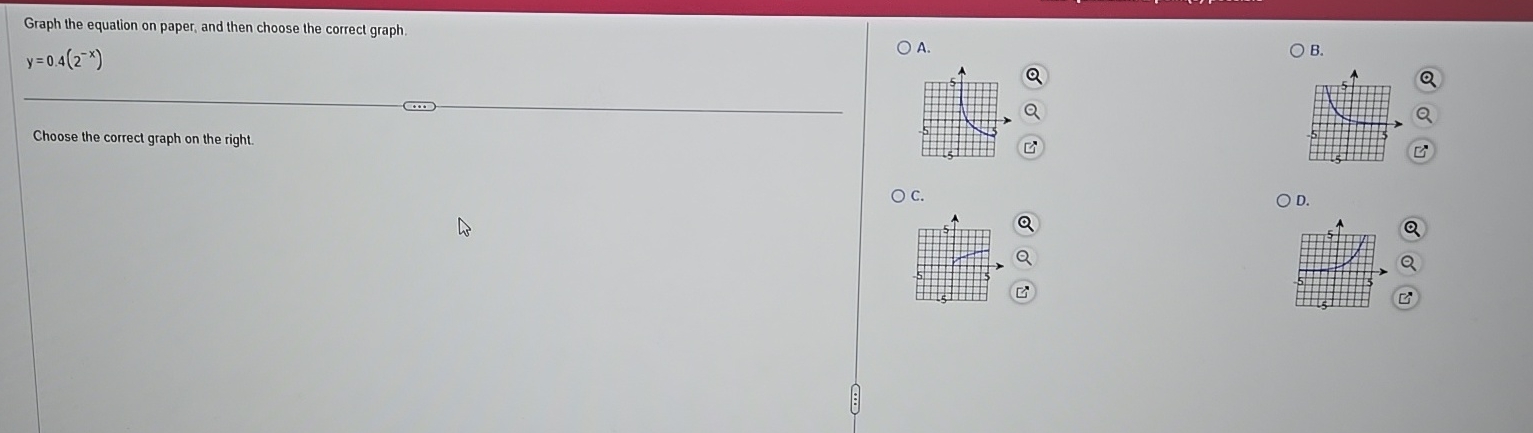 Solved Graph the equation on paper, and then choose the | Chegg.com