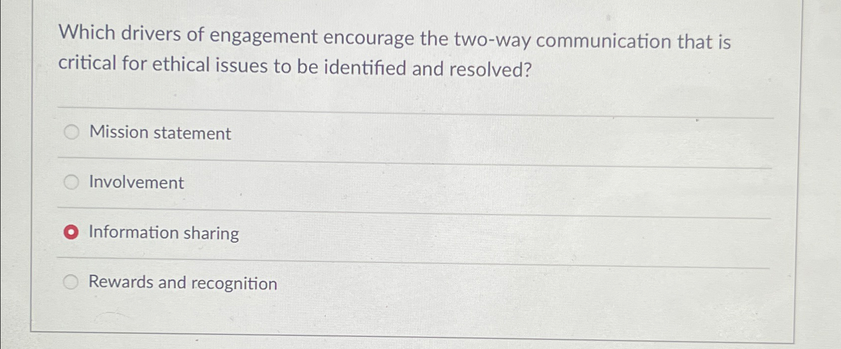 Solved Which drivers of engagement encourage the two-way | Chegg.com