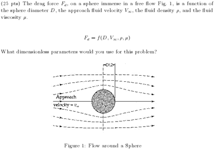 Solved The drag force Fd, on a sphere immerse in a free flow | Chegg.com