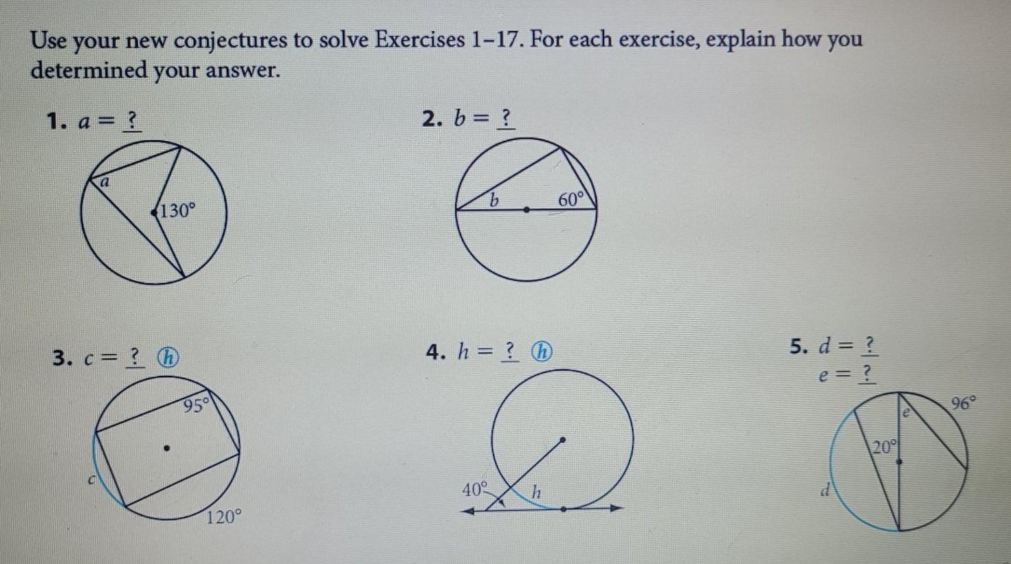 Solved Use your new conjectures to solve Exercises 1-17. For | Chegg.com