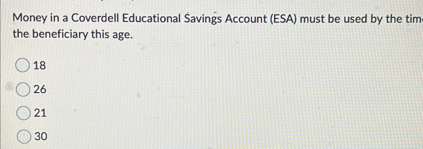Solved Money in a Coverdell Educational Savings Account | Chegg.com
