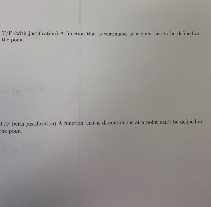 Solved T/F (with justification) A function that is | Chegg.com