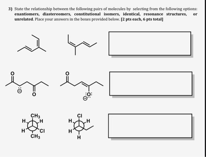 Solved 3) State the relationship between the following pairs | Chegg.com