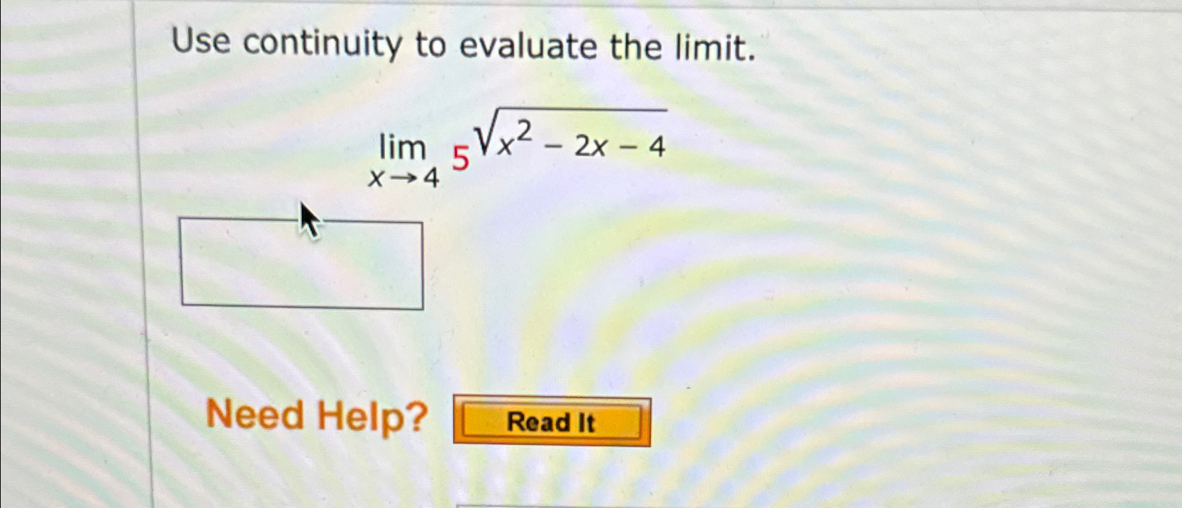 Solved Use continuity to evaluate the | Chegg.com