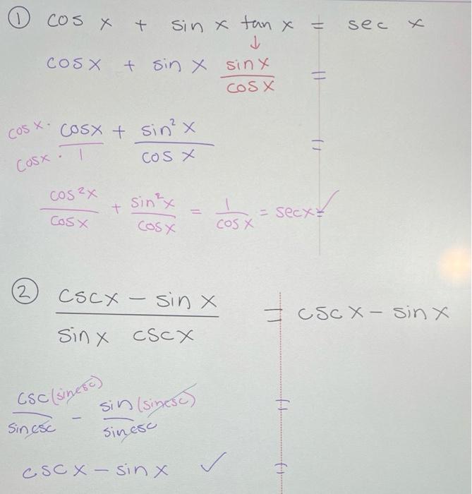 Solved verify the following trigonometric identities. please | Chegg.com