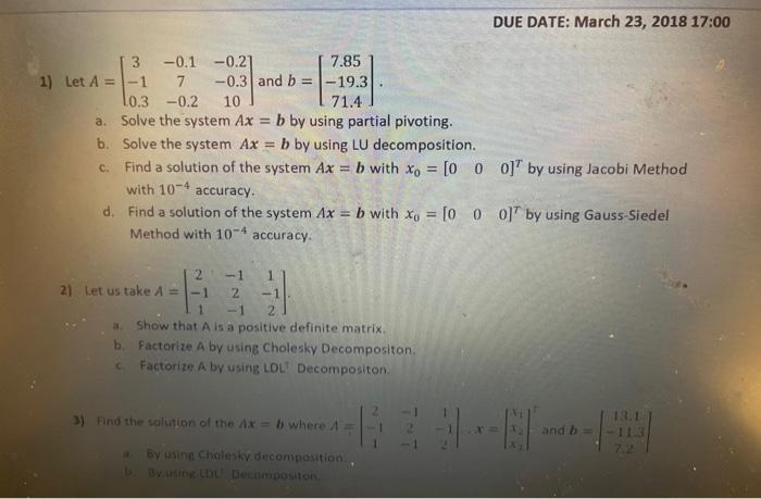 Solved solve 1,2,3 solve with explanation and full steps | Chegg.com