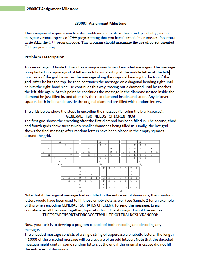 Solved 2800ICT Assignment MilestoneThis assignment requires | Chegg.com