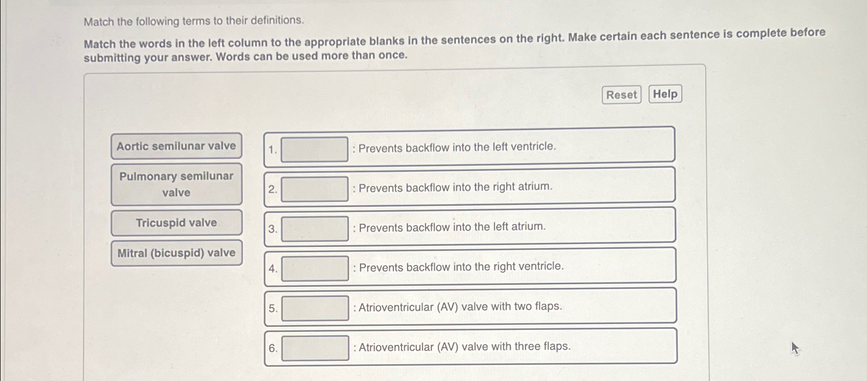 Solved Match the following terms to their definitions.Match | Chegg.com