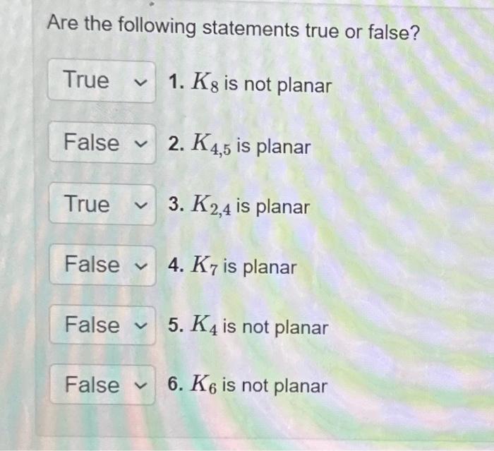 Solved Are the following statements true or false? 1. K8 is | Chegg.com
