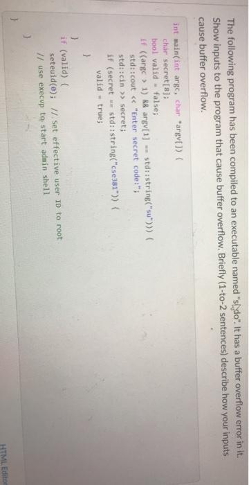 Solved The following program has been compiled to an | Chegg.com