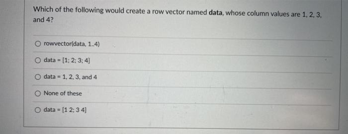 Solved Which of the following scripts would plot y vs x with | Chegg.com