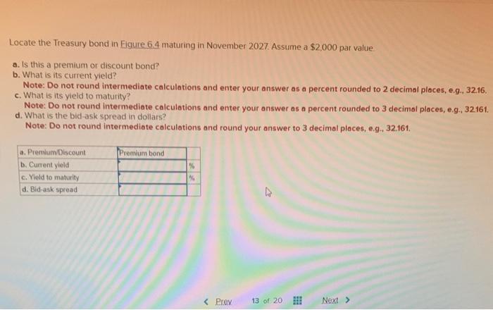 Solved Locate the Treasury bond in Figure 6.4 maturing in | Chegg.com