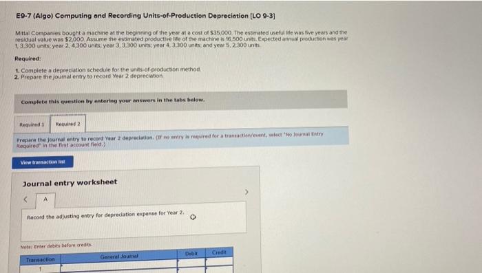 Solved E9-7 (Algo) Computing and Recording | Chegg.com