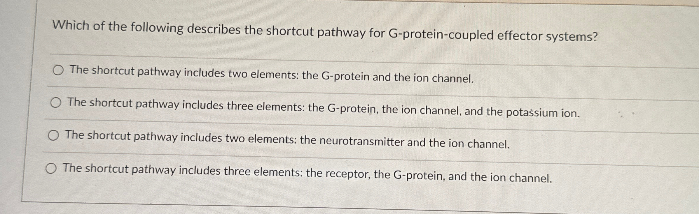 Solved Which of the following describes the shortcut pathway | Chegg.com