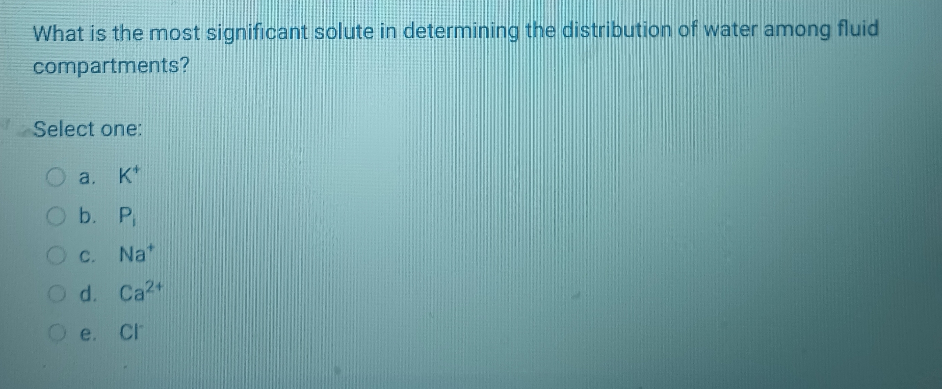 Solved What is the most significant solute in determining | Chegg.com