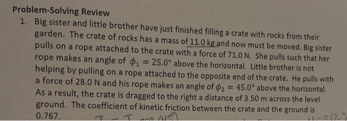 Solved (g) Calculate the net work, Wnet , done on the crate | Chegg.com