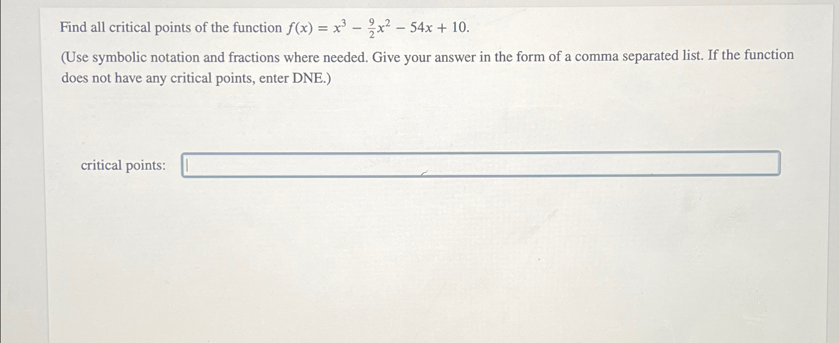 Solved Find all critical points of the function | Chegg.com