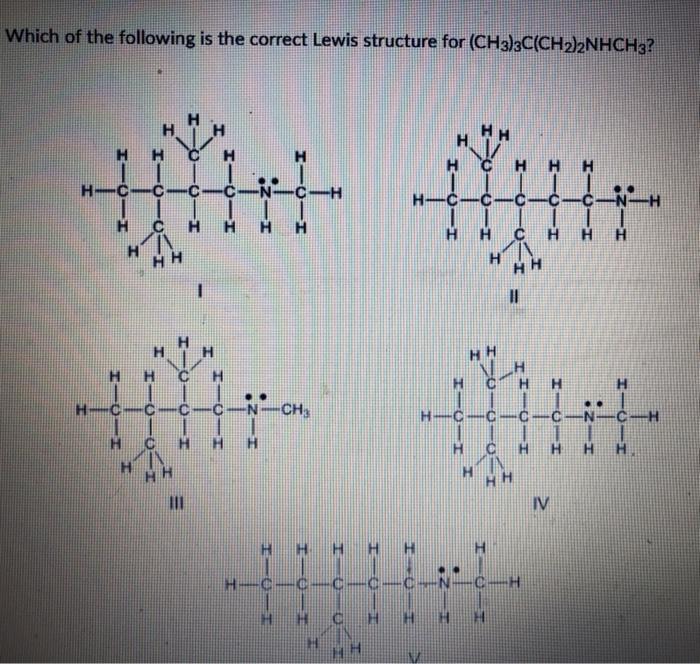 Solved Which of the following is the correct Lewis structure | Chegg.com