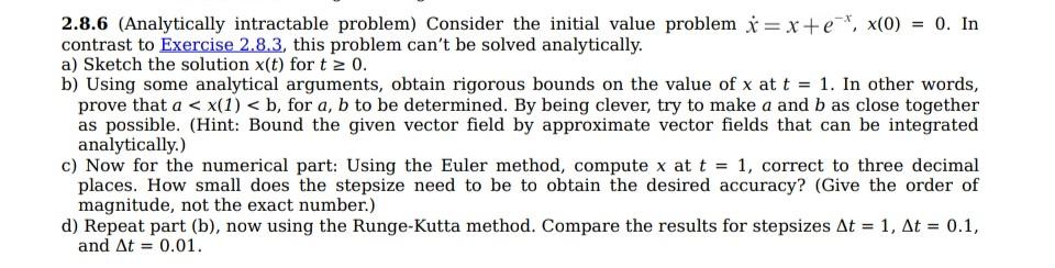 Solved 2.8.6 (Analytically intractable problem) Consider the | Chegg.com