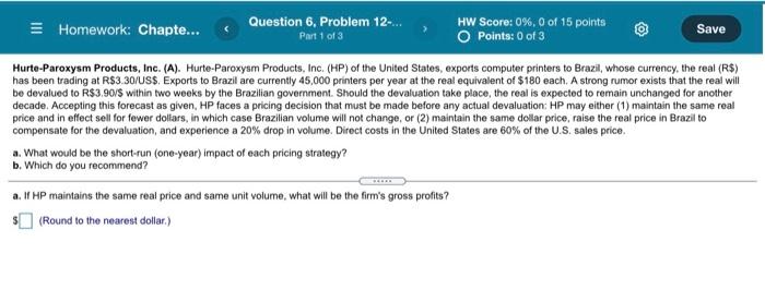 Solved Homework: Chapte... Question 6. Problem 12-... Part 1 | Chegg.com Solved Homework: Chapte... Question 6. Problem 12-... Part 1 | Chegg.com