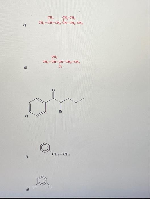 Solved 3) Classify the following organic molecules according | Chegg.com