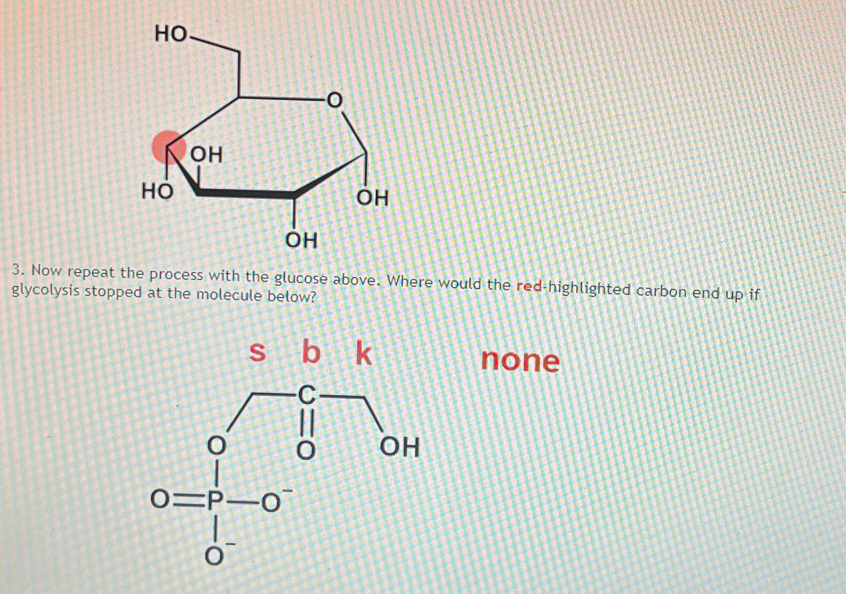 Solved Now repeat the process with the glucose above. Where | Chegg.com