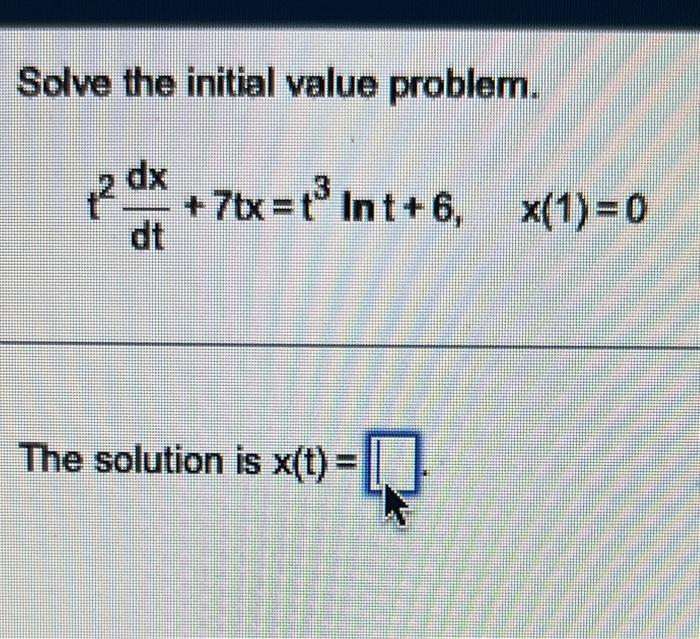 Solved Solve the initial value problem. | Chegg.com