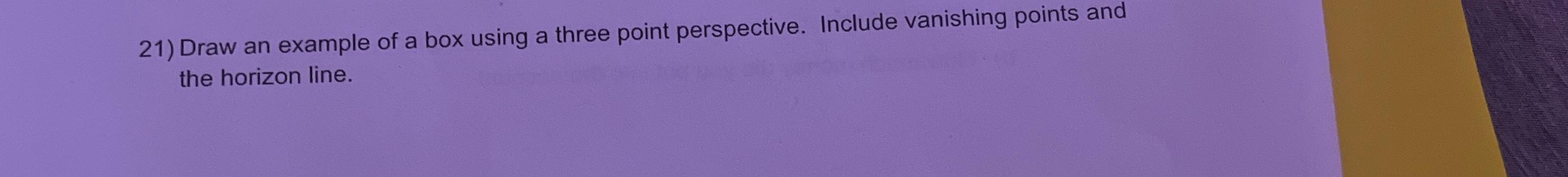Solved Draw an example of a box using a three point | Chegg.com