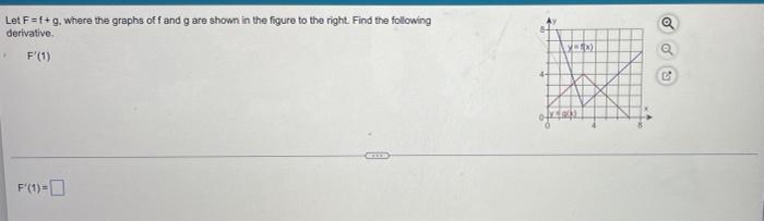 Solved Let F=f+g, where the graphs off and g are shown in | Chegg.com