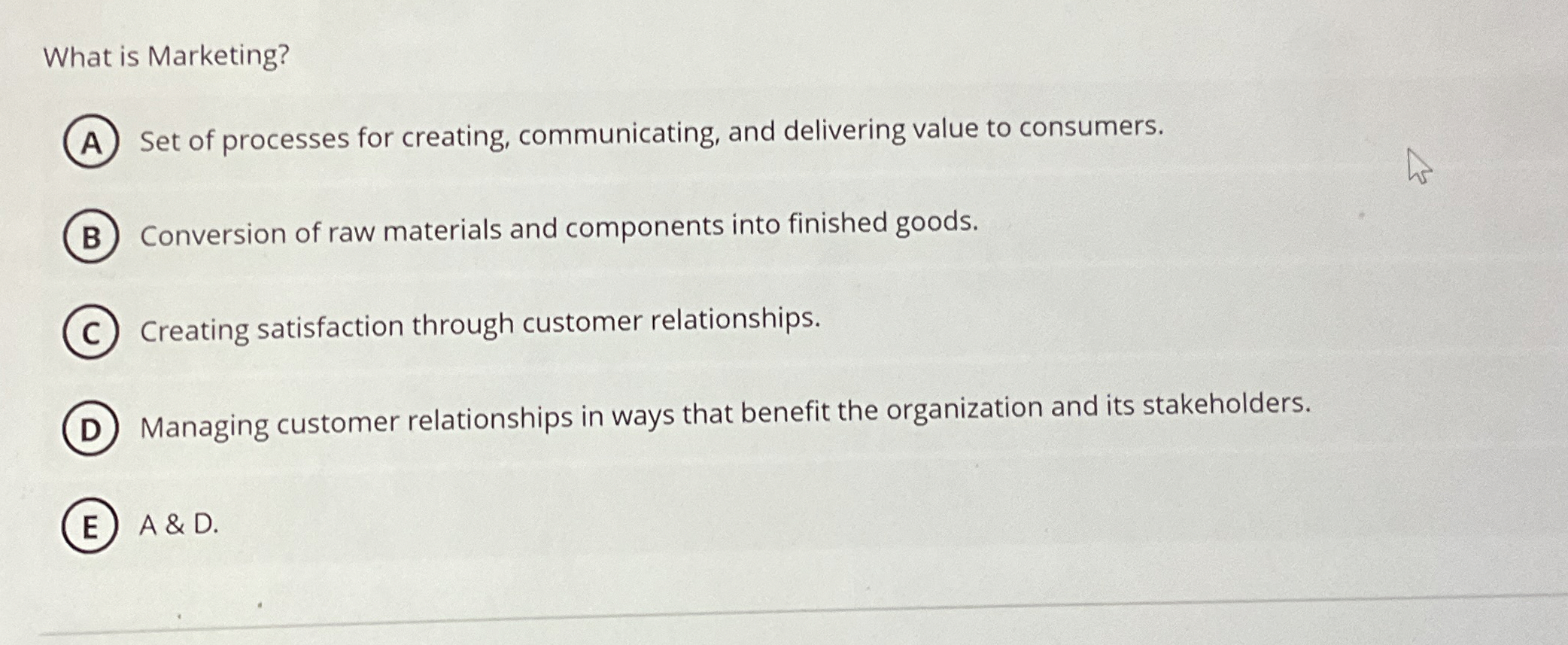 Solved What is Marketing?Set of processes for creating, | Chegg.com