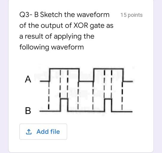 Solved 15 points Q3-B Sketch the waveform of the output of | Chegg.com