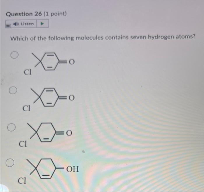 Solved Which of the following molecules contains seven | Chegg.com