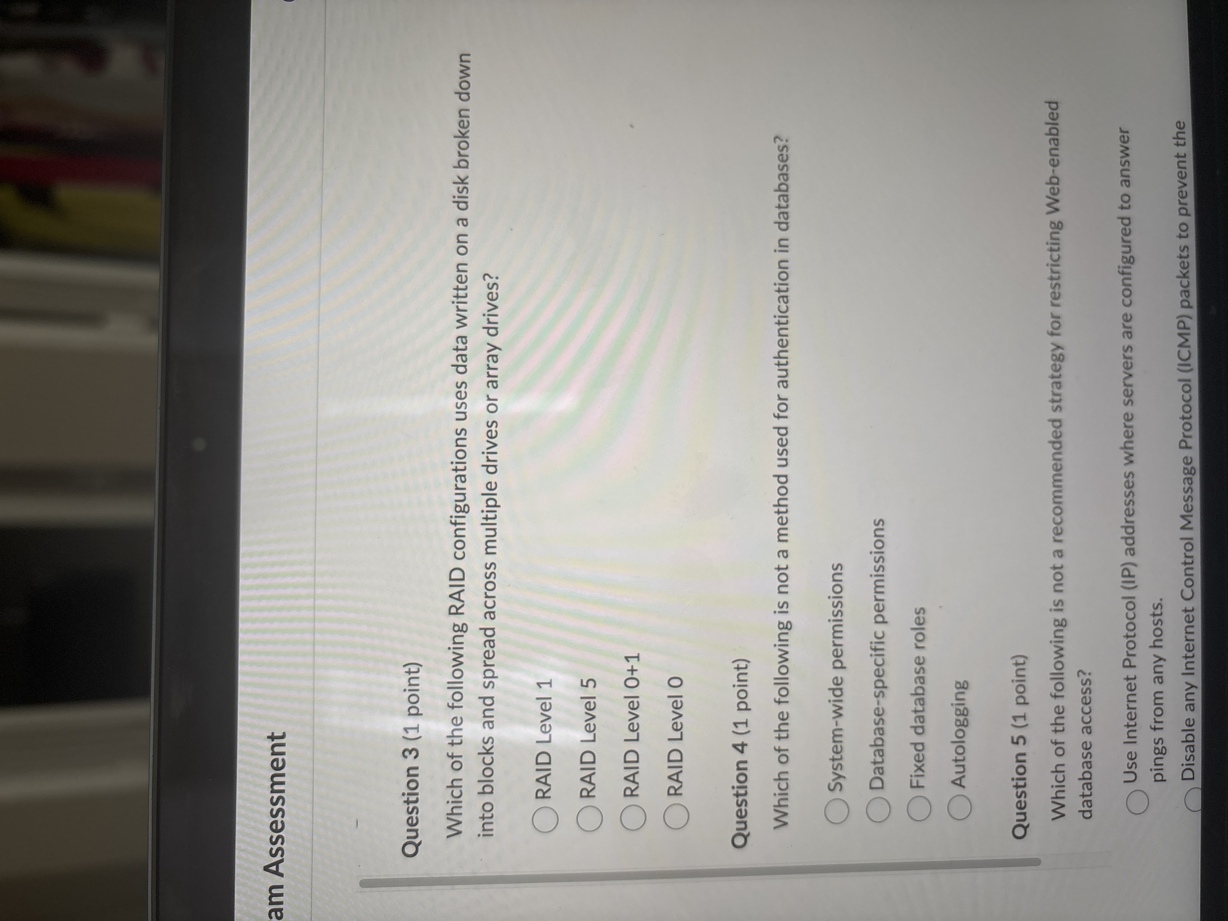 Solved Which of the following raid configurations uses data | Chegg.com