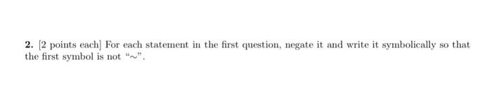Solved 2. [2 points each] For each statement in the first | Chegg.com