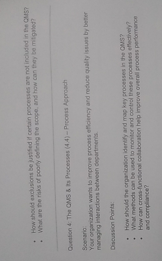 Solved How should exclusions be justified if certain | Chegg.com