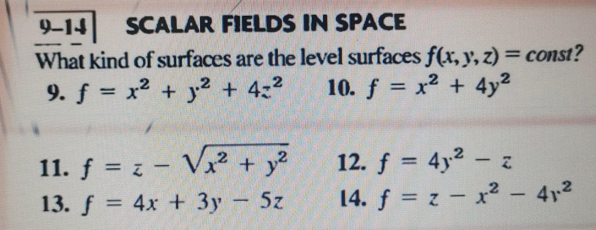 Solved What kind of surfaces are the level surfaces | Chegg.com