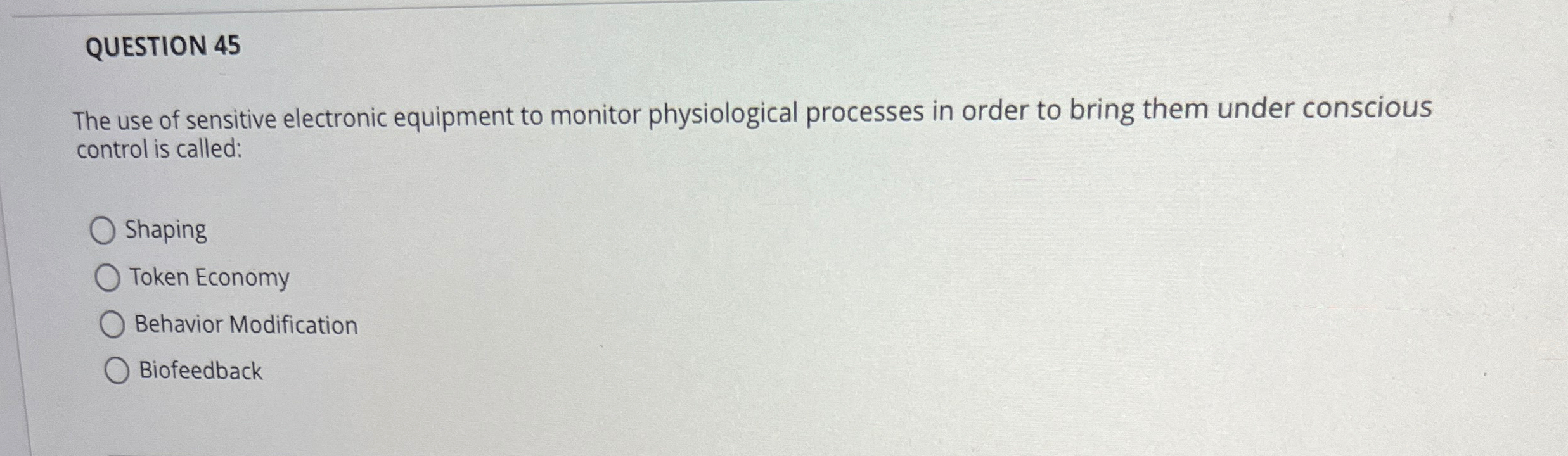 Solved QUESTION 45The use of sensitive electronic equipment | Chegg.com