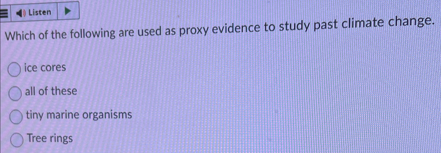 Solved ListenWhich of the following are used as proxy | Chegg.com