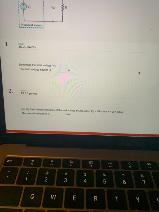 Solved ww A real voltage source is modeled in the given | Chegg.com