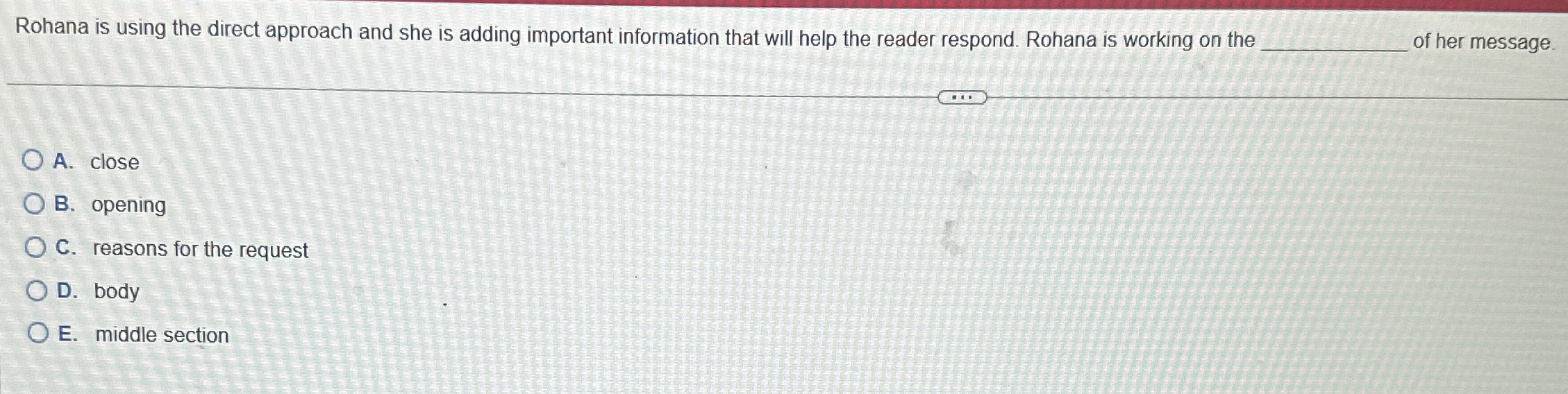 Solved Rohana is using the direct approach and she is adding | Chegg.com