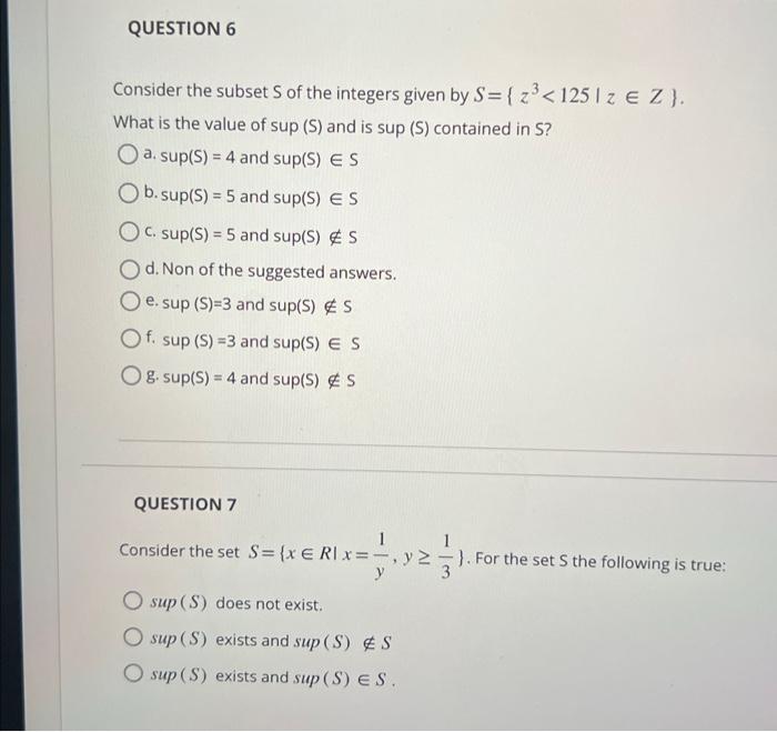 Solved Consider the subset S of the integers given by | Chegg.com